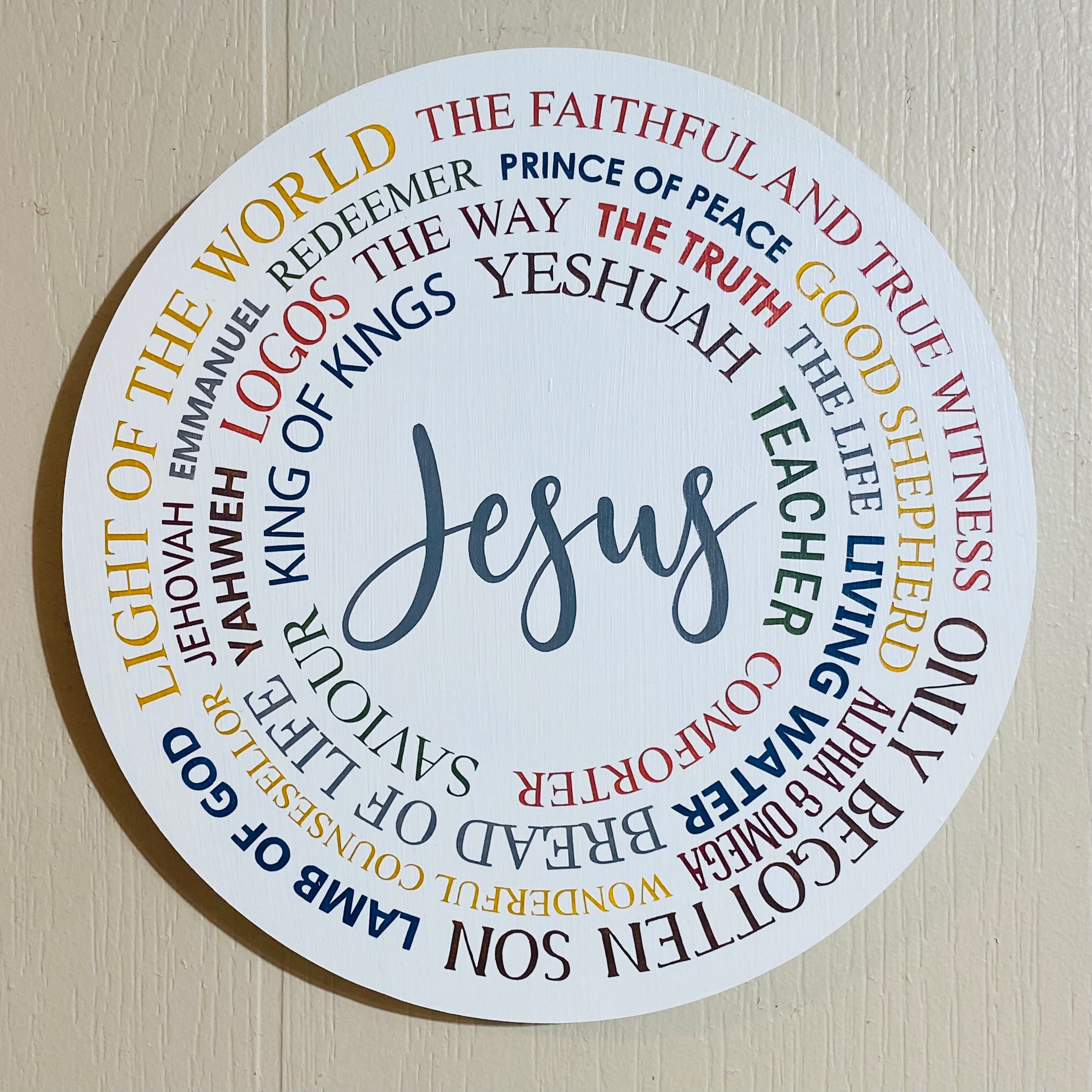 Names of Jesus - Round | NoslenMade LLC